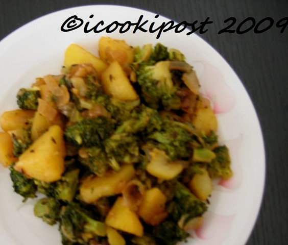 Broccoli – Potato Sabzi (Broccoli urulakizhangu upperi) – iCookiPost